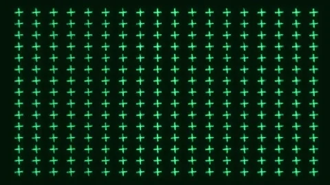 Plus Grid 8bit Green Display Monitor Ret... | Stock Video | Pond5
