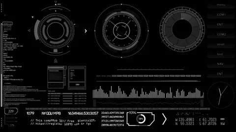PNG alpha HUD ELEMENTS pack. | Stock Video | Pond5