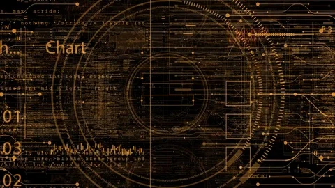 PNG alpha.Flying through digital HUD sci... | Stock Video | Pond5