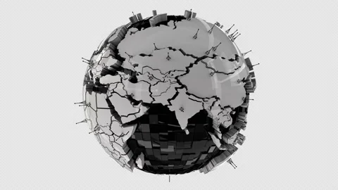 PNG Alpha.Globe Earth with 5G Towers.Wor... | Stock Video | Pond5