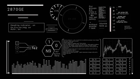 PNG alpha.HUD elements. | Stock Video | Pond5