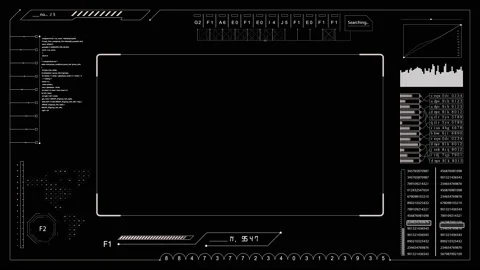 PNG Alpha.HUD frame. | Stock Video | Pond5