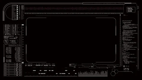 PNG alpha.HUD interface frame,viewfinder... | Stock Video | Pond5