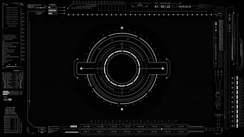 PNG Alpha.HUD target User Interface. | Stock Video | Pond5