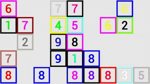 PNG Alpha.Looping color numbers in color... | Stock Video | Pond5