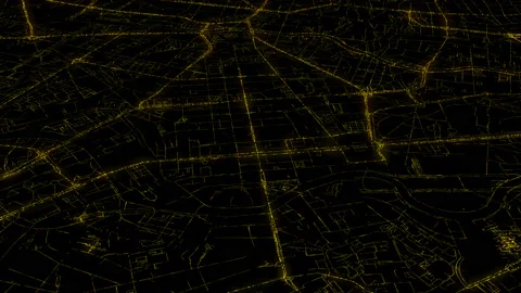 PNG Alpha.Looping Night City Lights flar... | Stock Video | Pond5