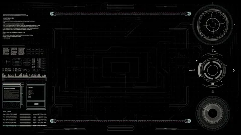 PNG alpha.Technology HUD interface. | Stock Video | Pond5