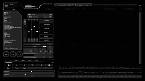 PNG Alpha.User Interface HUD template. | Stock Video | Pond5