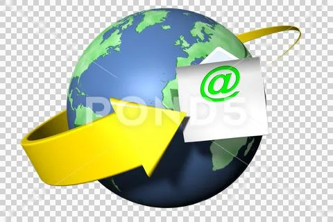 PNG. Transparent. Email quick link around the world.: Graphic #239311841