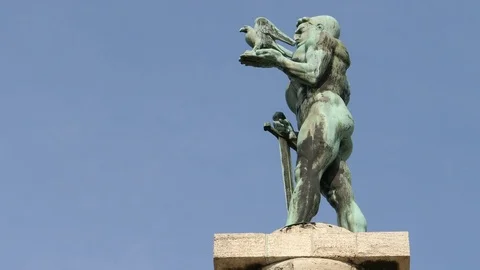 Pobednik (The Victor) iconic monument in... | Stock Video | Pond5