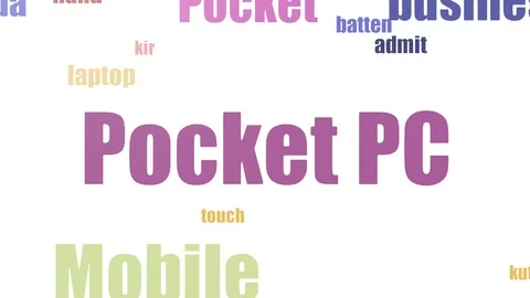 Pocket Pc Tag Cloud Animated On White Ba... | Stock Video | Pond5