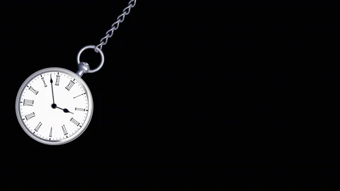 Pocket watch in black background. Loopin... | Stock Video | Pond5