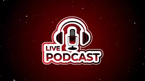 podcast live logo intro green screen bac... | Stock Video | Pond5