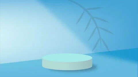 Podium scene blue background animation. ... | Stock Video | Pond5