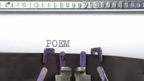 Poem word closeup being typing and cente... | Stock Video | Pond5