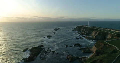 Point Arena, California coast line, aeri... | Stock Video | Pond5