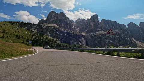 Point of view car driving on a mountain ... | Stock Video | Pond5
