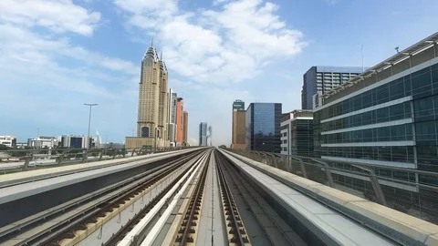 Point of view in Dubai Metro Train | Stock Video | Pond5