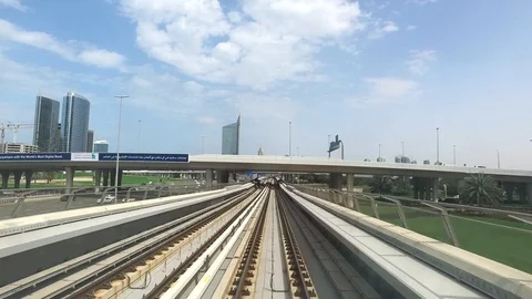 Point of view in Dubai Metro Train | Stock Video | Pond5