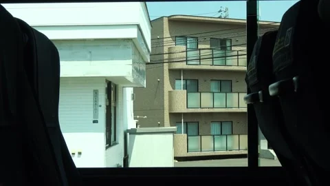 Point of view from inside a Japanese bus... | Stock Video | Pond5