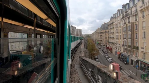 Point of view from a metro train window ... | Stock Video | Pond5