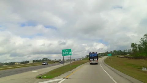 Point Of View Recreational Bus Moving On... | Stock Video | Pond5