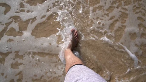 Point of view of young man stepping at t... | Stock Video | Pond5