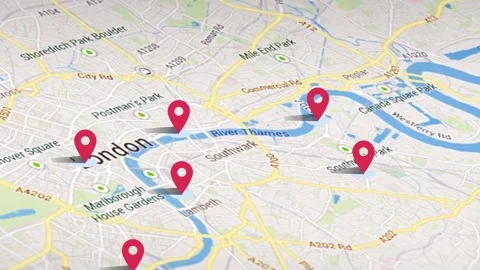 Pointer locations in the global map. 4K | Stock Video | Pond5