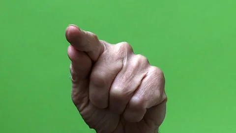 Pointing finger in front of green screen... | Stock Video | Pond5
