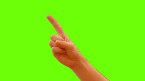 Pointing Hand Gesture On Green Screen - ... | Stock Video | Pond5
