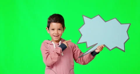 Pointing, speech bubble and mockup with ... | Stock Video | Pond5