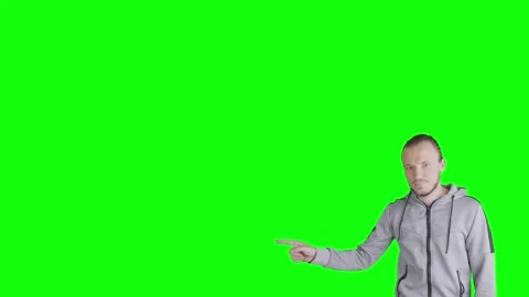 Finger Pointing On Green Screen Stock Video Footage | Royalty Free ...