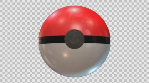 Pokeball Vertical Rotate with Alpha | Stock Video | Pond5