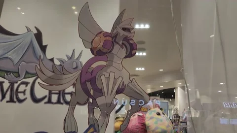 Pokemon Graphics Window Retailer Window ... | Stock Video | Pond5