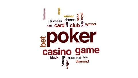Poker animated word cloud, text design a... | Stock Video | Pond5