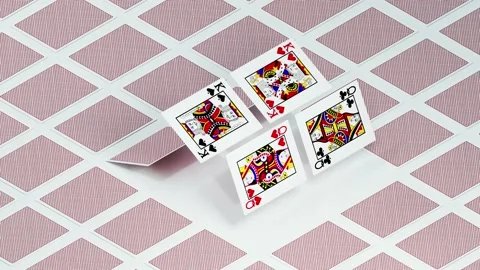 Poker playing cards animation full deck ... | Stock Video | Pond5