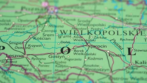 Poland highlighted on a world map 4K | Stock Video | Pond5