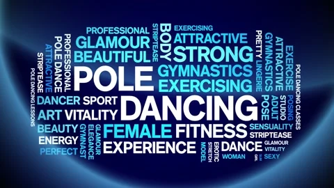 Pole Dancing animated word cloud,animati... | Stock Video | Pond5