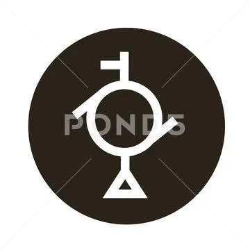 Poli gender symbol of sexual orientation block style icon Illustration ...