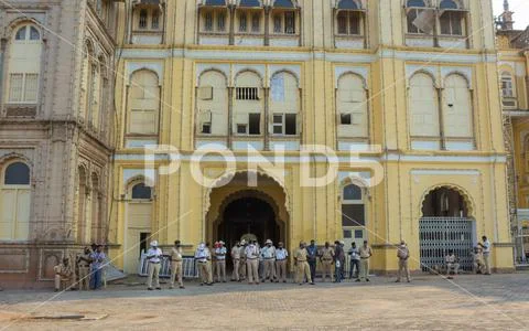 Photograph: Police and Security Personnel assembly during the Dasara ...