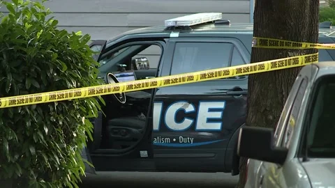 POLICE CAR DRIVER SIDE DOOR OPEN AT CRIM... | Stock Video | Pond5