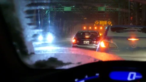 Police Car Driving At Night Stock Video Footage | Royalty Free Police ...