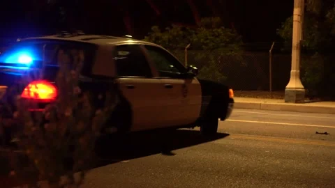 police car driving at emergency | Stock Video | Pond5