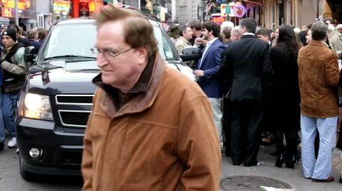 Police Car driving through crowd Mardi G... | Stock Video | Pond5