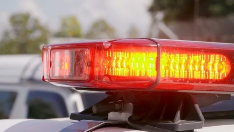 Police car emergency red lights flashin... | Stock Video | Pond5