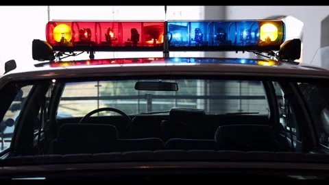 A Police Car that has Flashing Lights ac... | Stock Video | Pond5