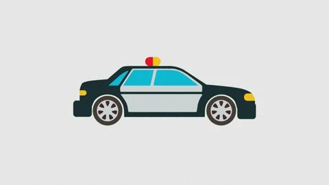 Police car icon Animation. Vehicle loop ... | Stock Video | Pond5