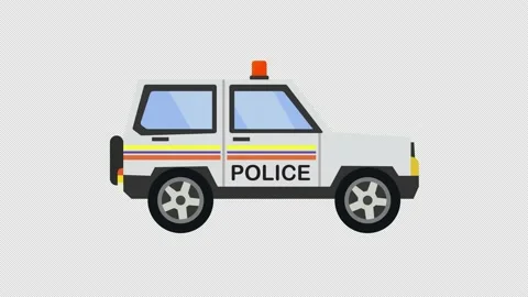 Police car icon Animation. Vehicle loop ... | Stock Video | Pond5