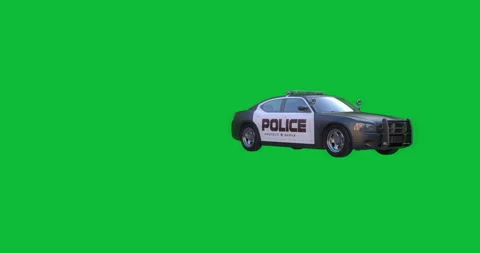 Police Car Moving on Green Screen Backgr... | Stock Video | Pond5