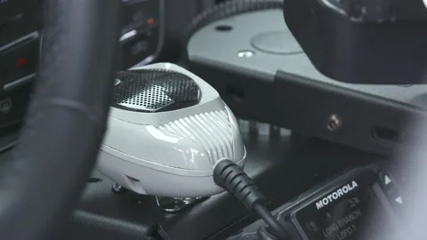 Police Car Radio Handset 4K | Stock Video | Pond5